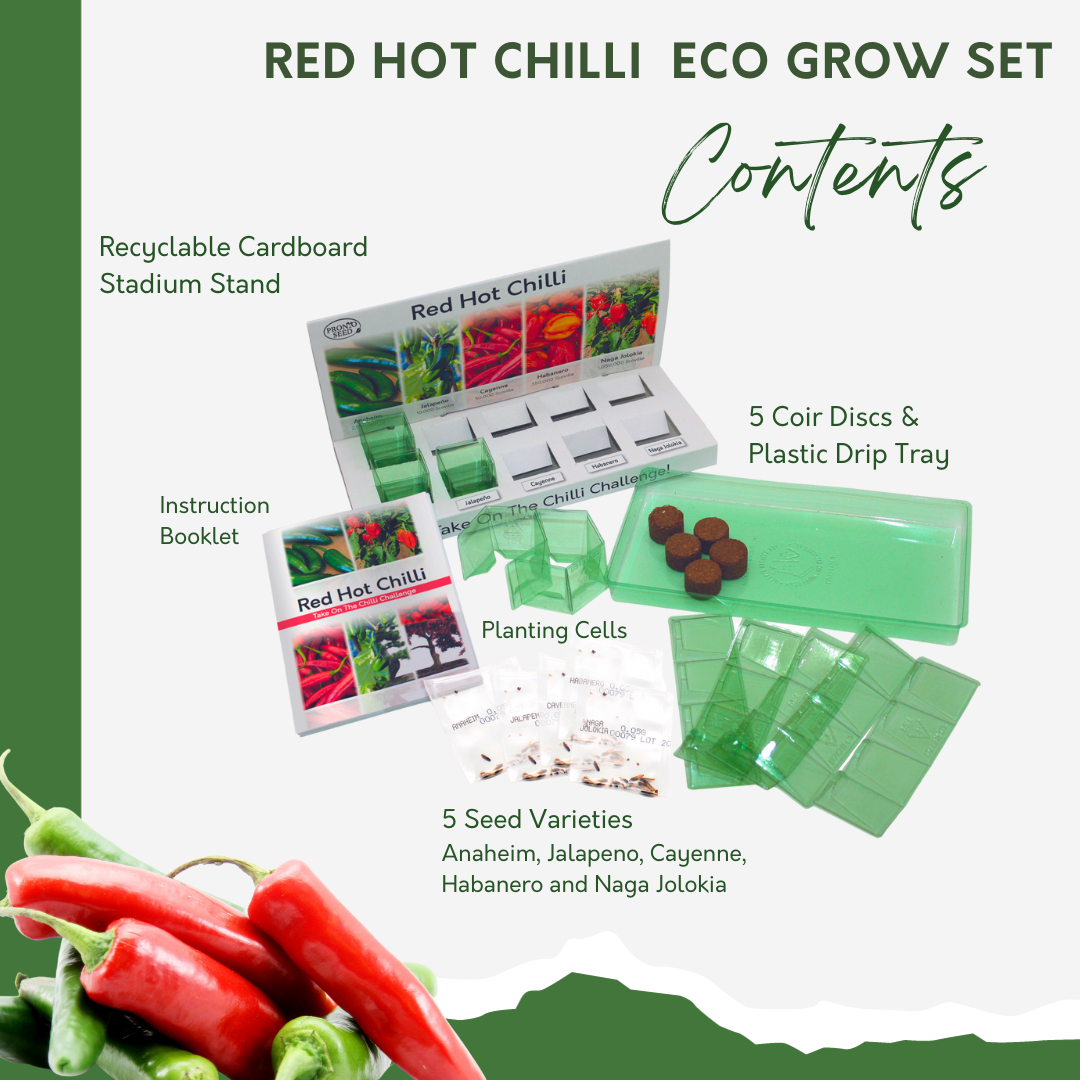 Grow Your Own Chilli Kit – 5 Hot Varieties from Seed – Pronto Seed